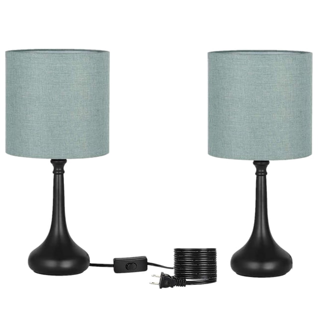 Set of 2 Modern Black Bedroom Nightstand Lamp by Oumilen - Walmart ...