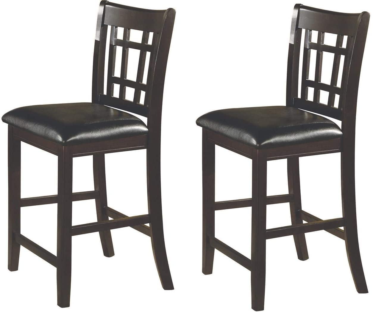 Set of 2 Modern Counter High Chair with Upholstered Seat - Walmart.com