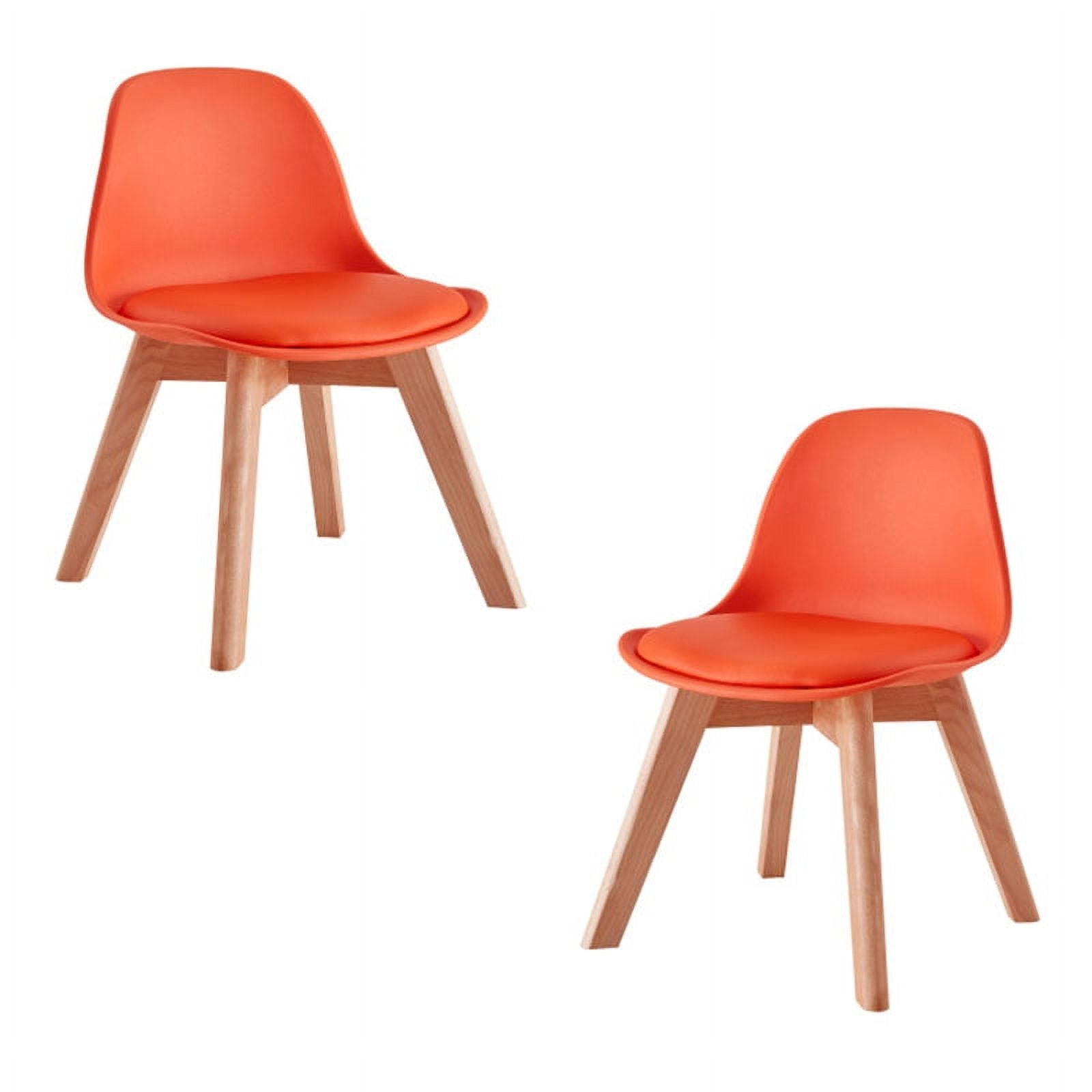 Set of 2 Modern Style Chair Dining Chairs, Shell Lounge Plastic Chair ...