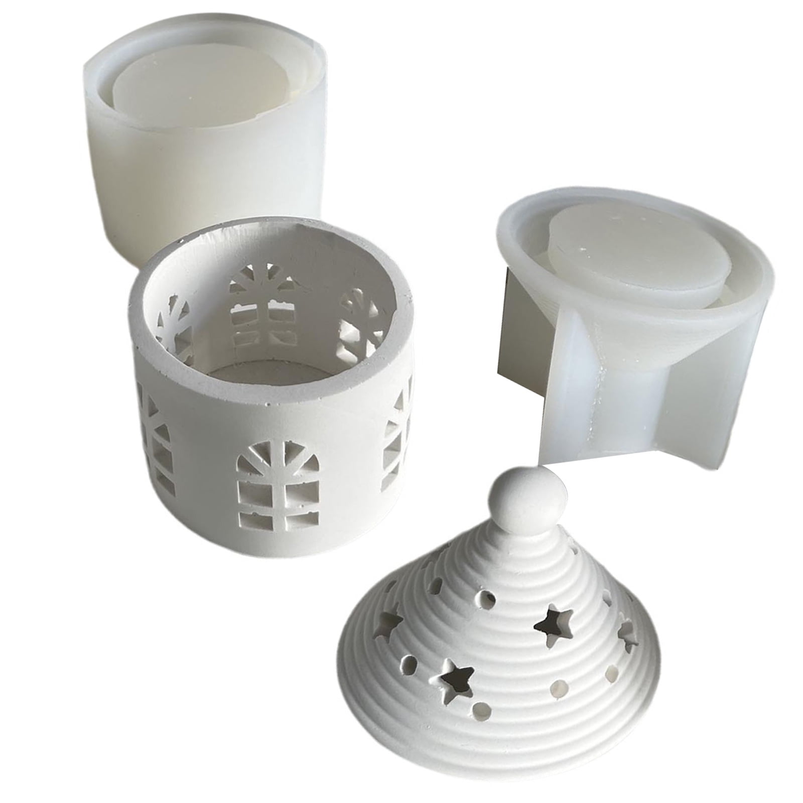 Set of 2 Mongolian Yurt Home Decors Mold Detailed House Silicone Molds ...