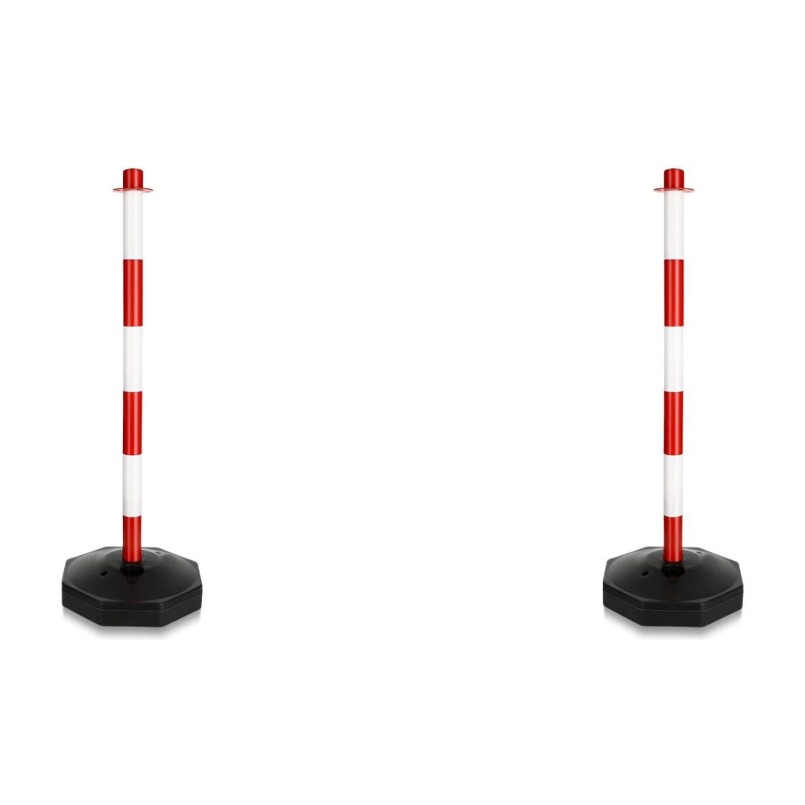 Set of 2 Movable Fixed Column Isolation Pile Delineators Red - Walmart.com