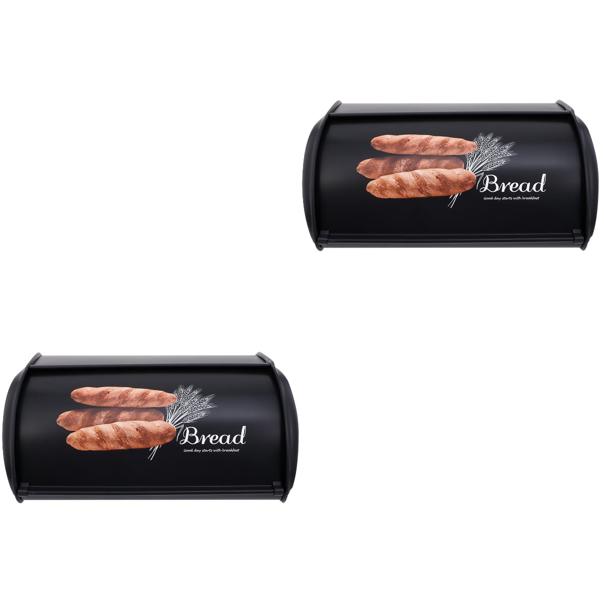 Set of 2 Multipurpose Case Bread Storage Tabletop Homemade Containers ...