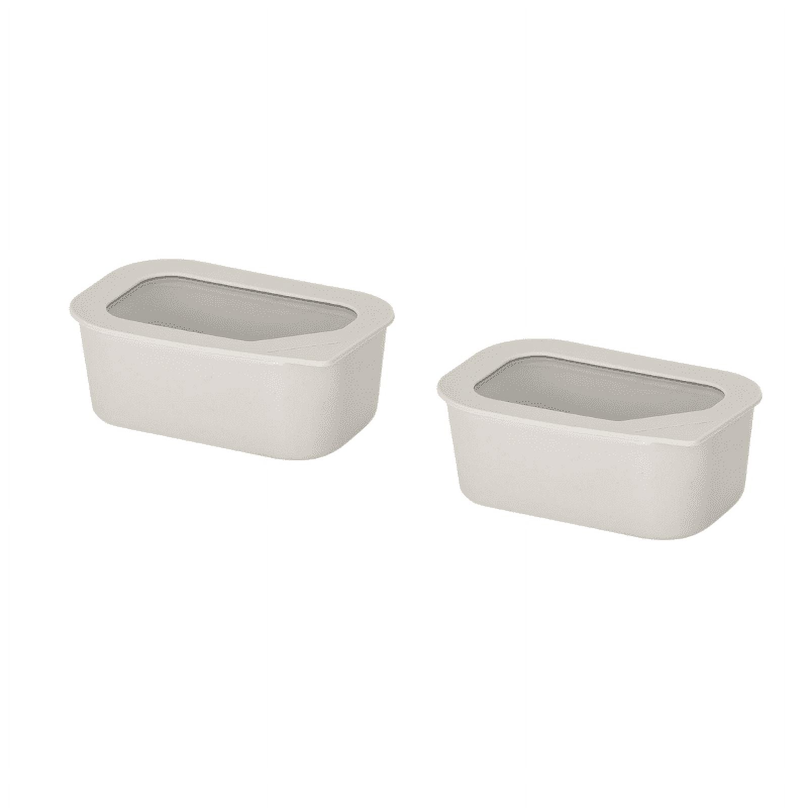 (Set of 2) Neoflam FIKA One Porcelain Food Container Set with Glass Lid ...