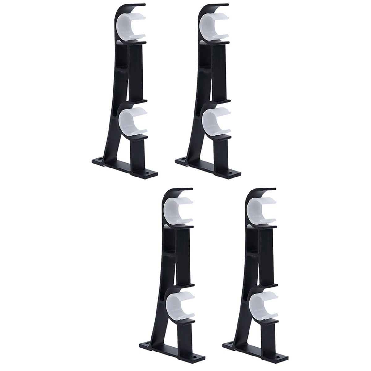 Set of 2 Net Curtain Rods Extendable Bracket Drapery Brackets - Walmart.com