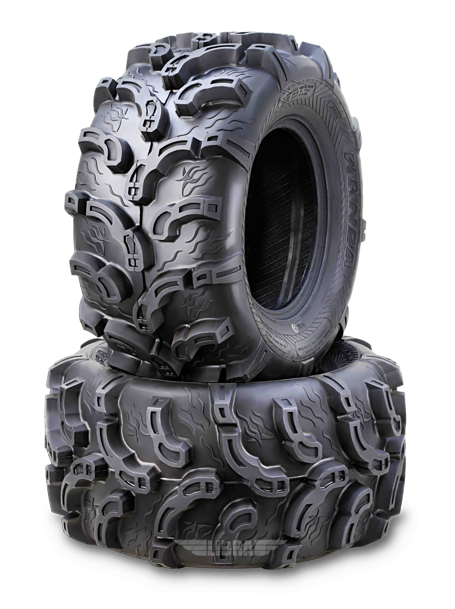 WANDA Premium ATV/UTV Tires, 26x12-12 6PR P375, Set of 2, Super Lug Mud ...