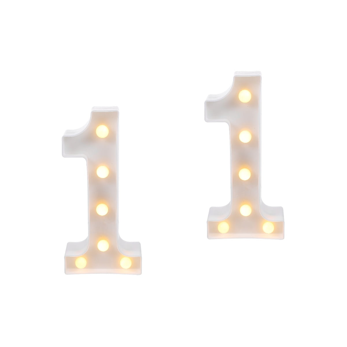 Set of 2 Number One White Light House Symbol Modeling Lamp - Walmart.com