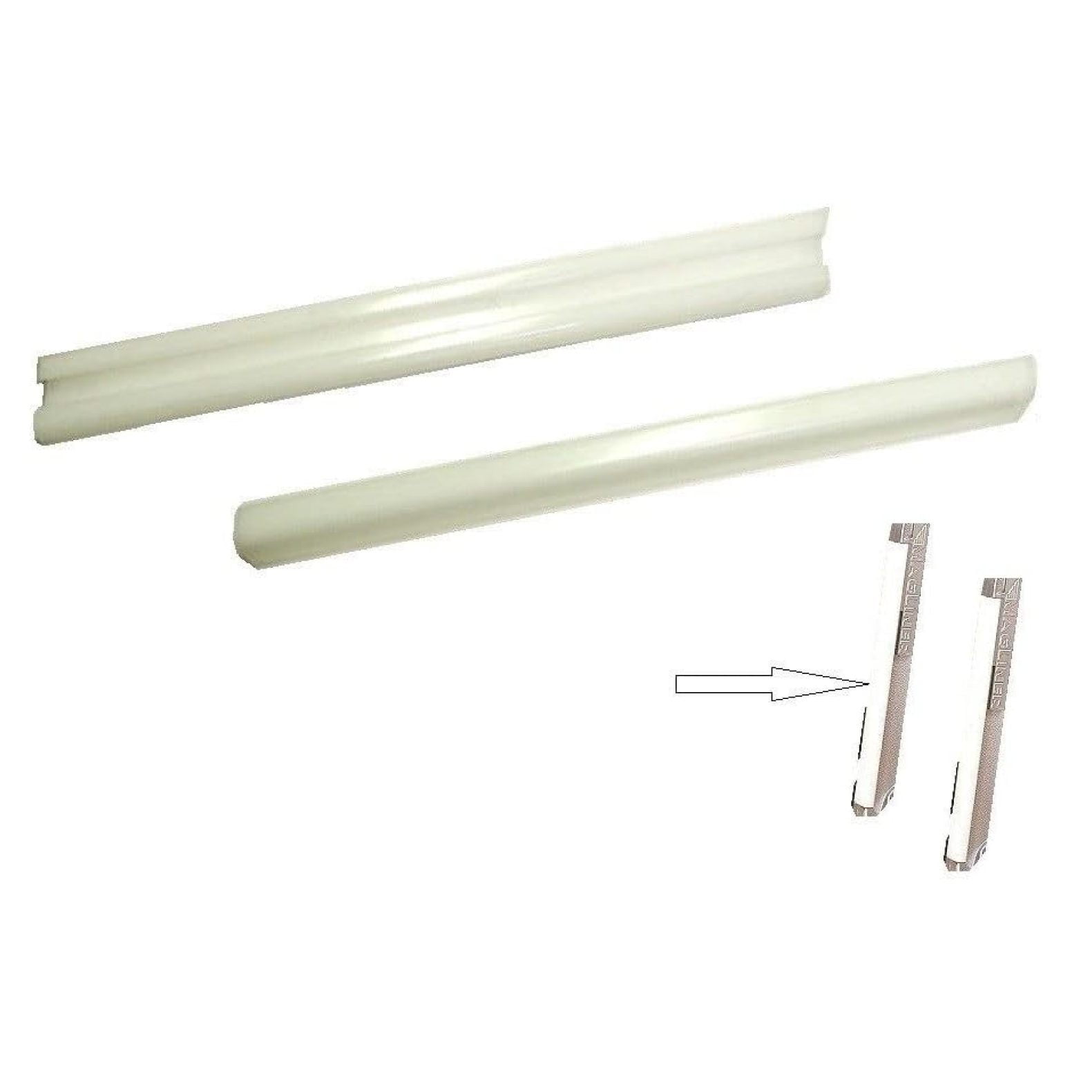Set of 2 Nylon Glides for r C5 Stairclimber Replacement Wear Strip ...