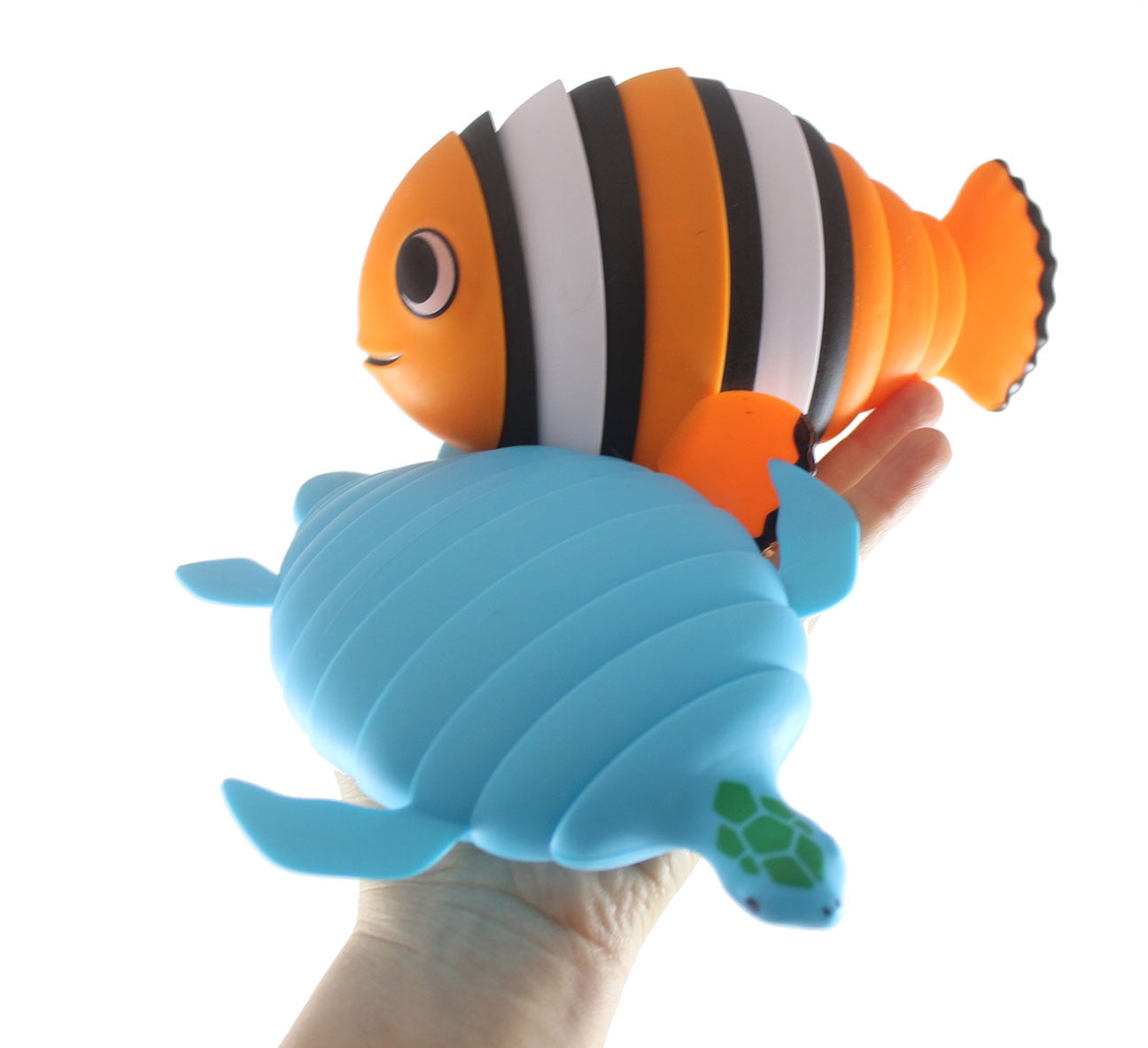 Set of 2 Ocean Animals - Sea Turtle and Clownfish Large Wiggle ...