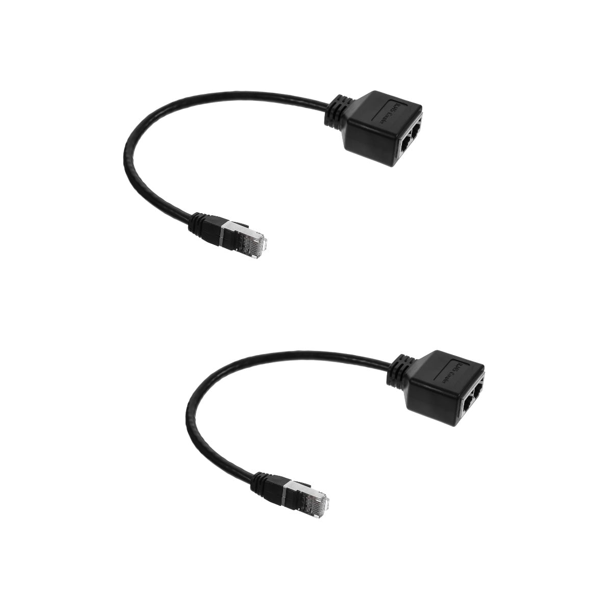 Set of 2 One to Two Ethernet Lan Network Adapter Cable - Walmart.com