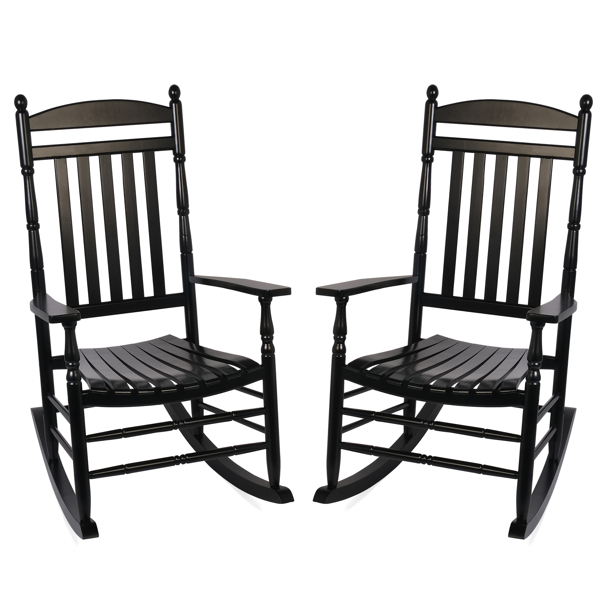 Mainstays Outdoor Wood Slat Rocking Chair - Walmart.com