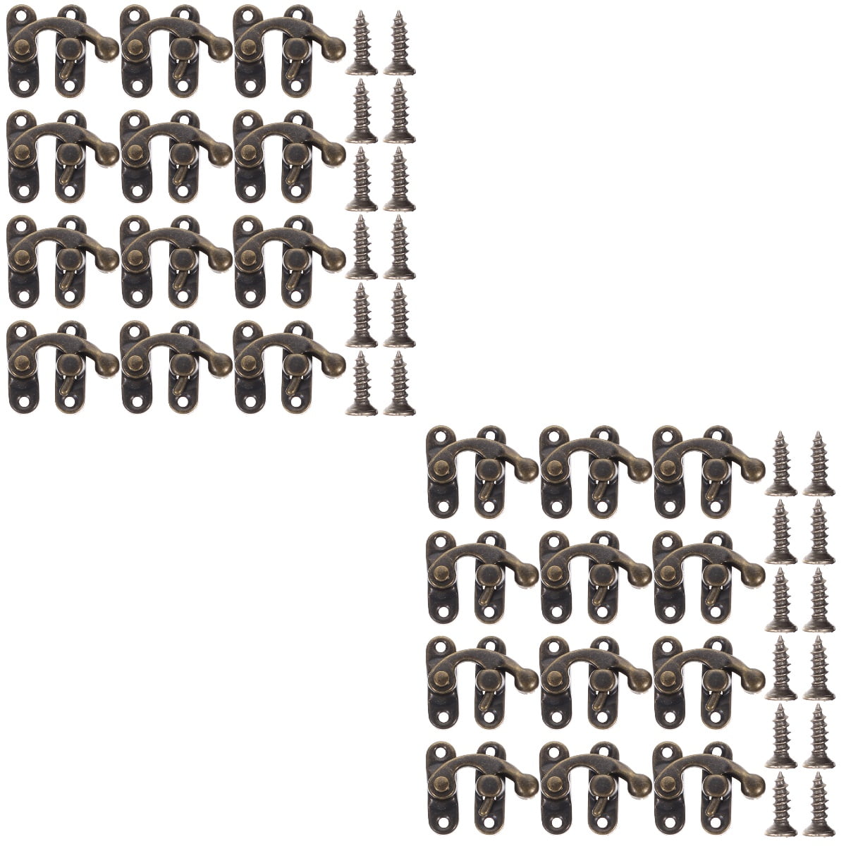 Set of 2 Padlock Tin Box Buckle Small Lock Latch Lock Box Lock Latch 3 ...