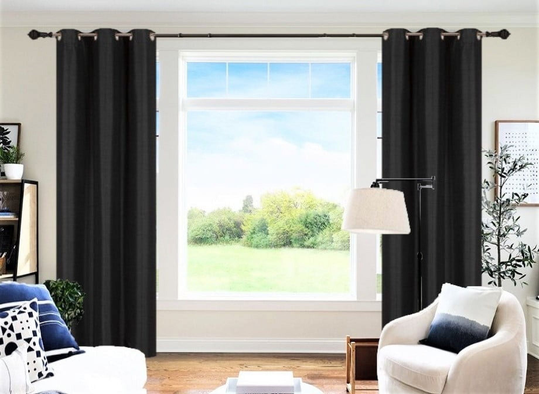 Set of 2 Panels for Bedroom Window Home Décor Full Room Darkening 100% ...