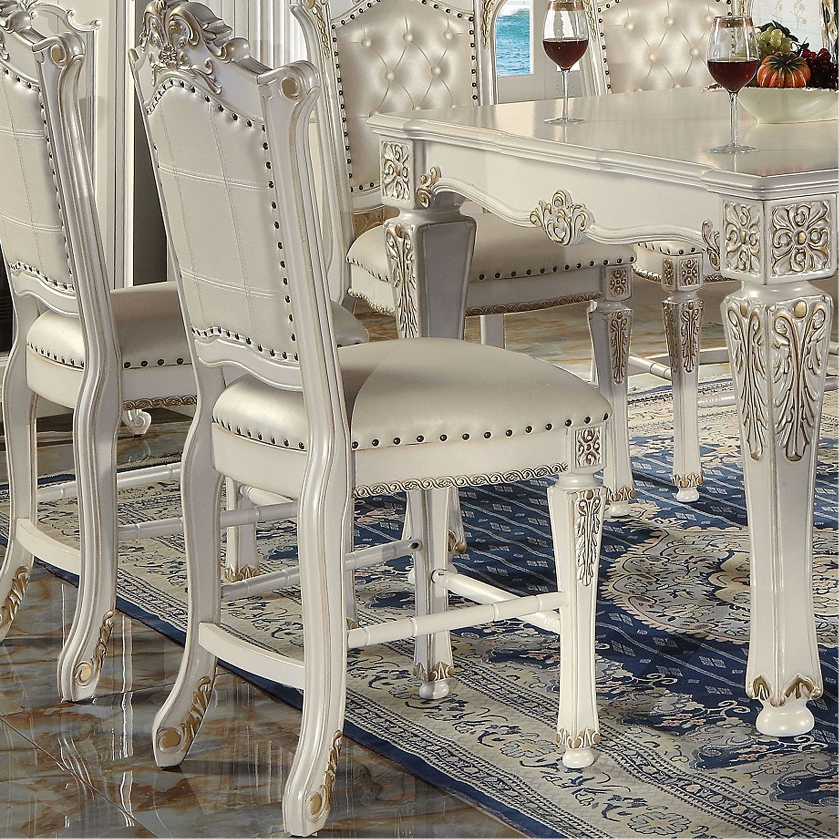 Set of 2 Pearl Chairs with Tufted Back and Apron / Comfort and Style in ...