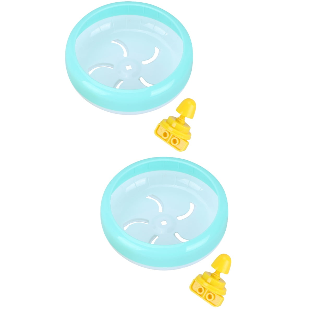 Set of 2 Pet Exercise Wheel Small Animal Toy Hamster Flying Saucer ...
