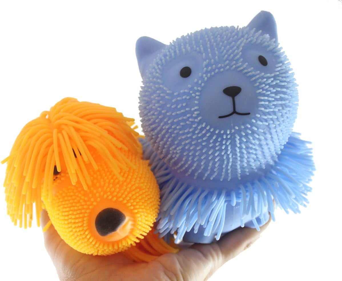 Set of 2 Pets - Shaggy Cat and Mop Dog - Large Puffer Balls - Sensory ...