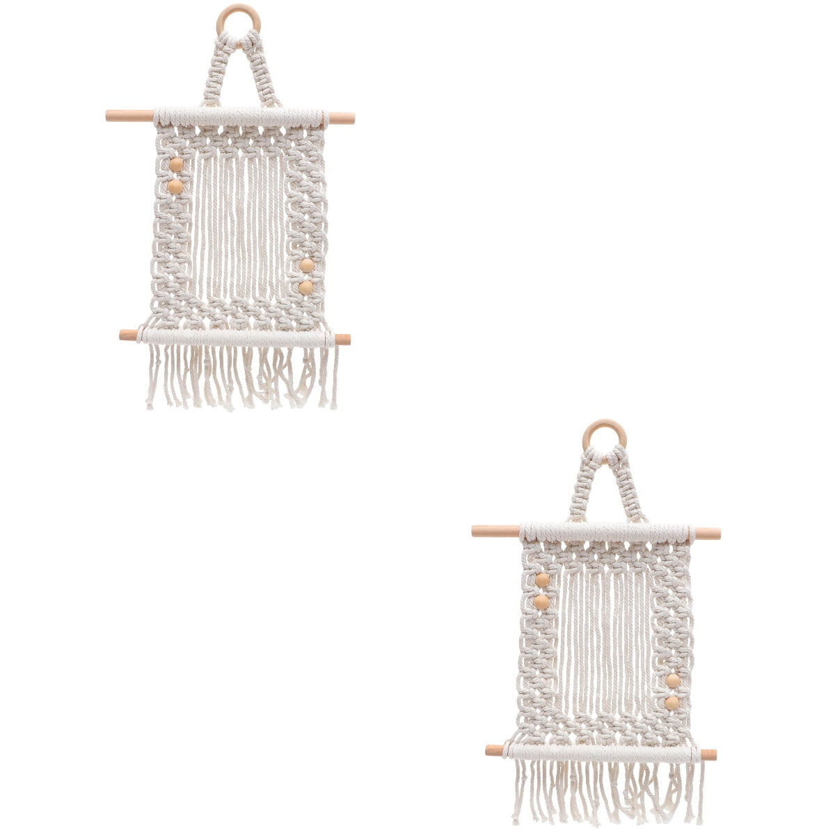 Set of 2 Photo Display Storage Wall Decoration Decorative Woven Mesh ...