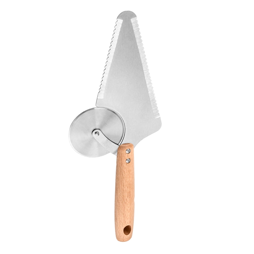 Set of 2 Pie Cutter Multipurpose Shovel Pizza Oven Spatula Peel Silver ...