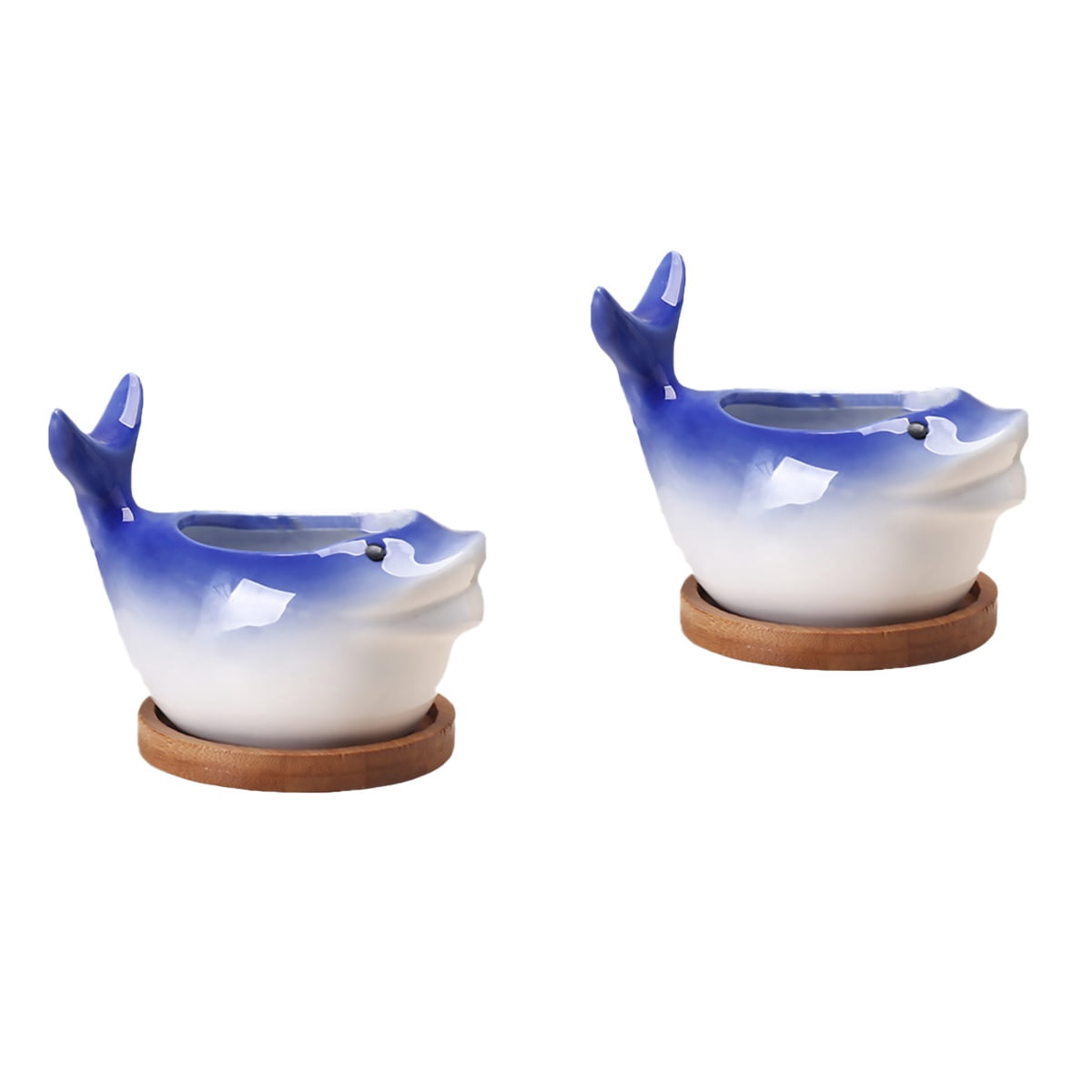 Set of 2 Pigeon Beak Whale Flower Pot Fine Workmanship Flowerpot ...