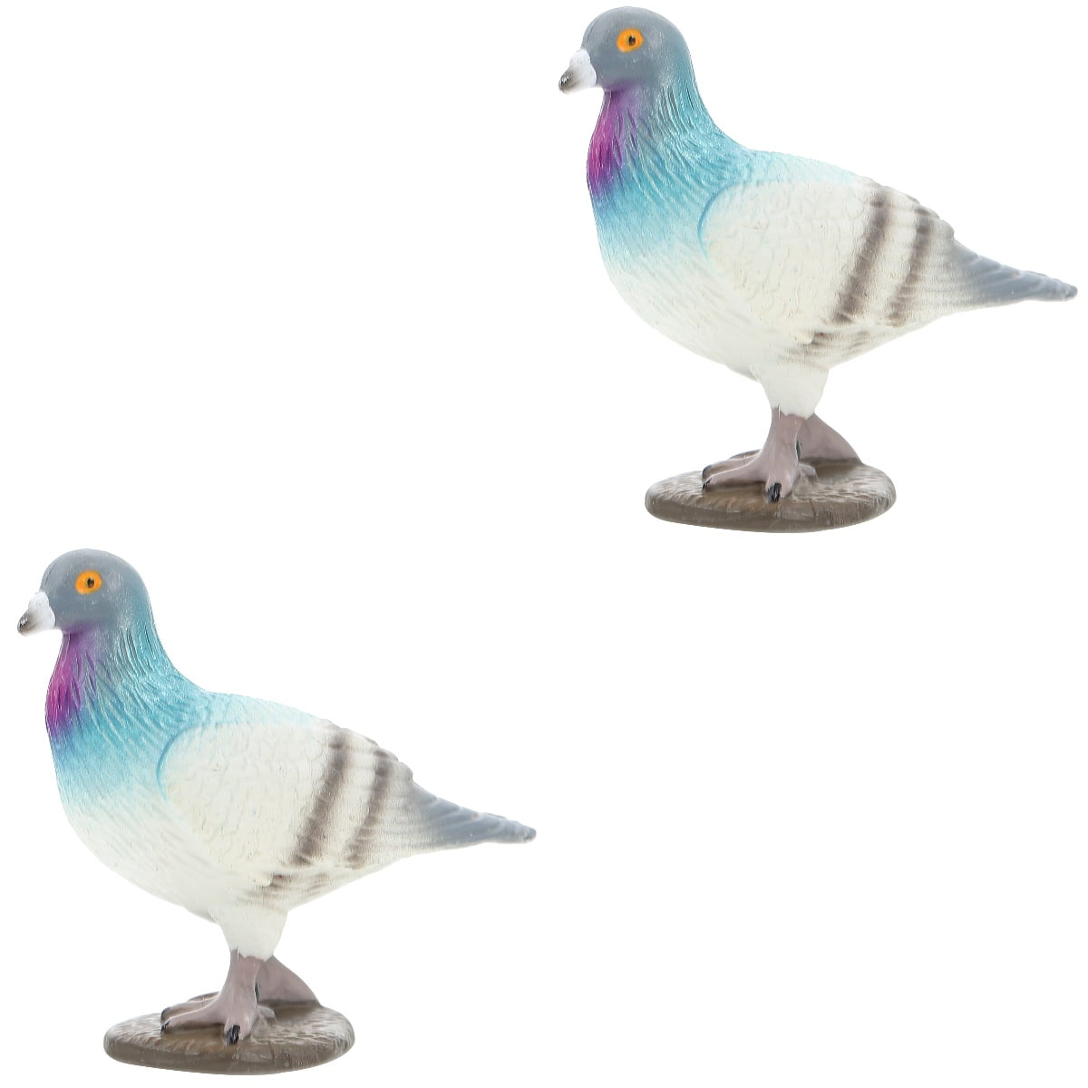 Set of 2 Pigeon Model Toy Yard Lawn Ornament Dove Crafts Figures Decor ...