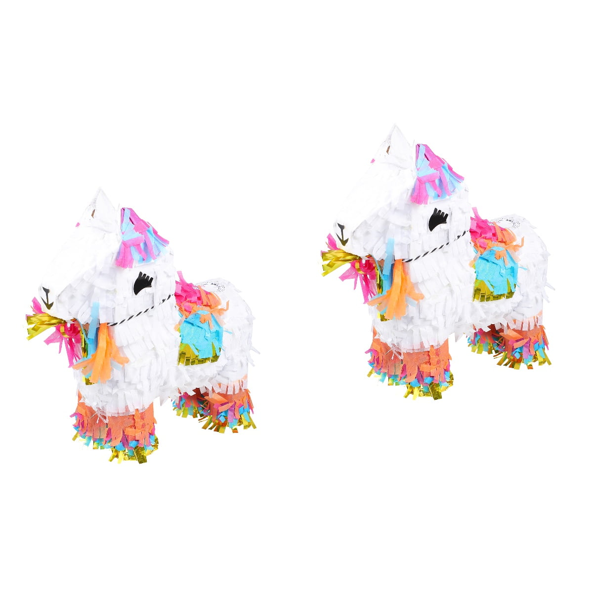 Set of 2 Pinata Smashing Toy Horse with Candy Party Game Decorations ...