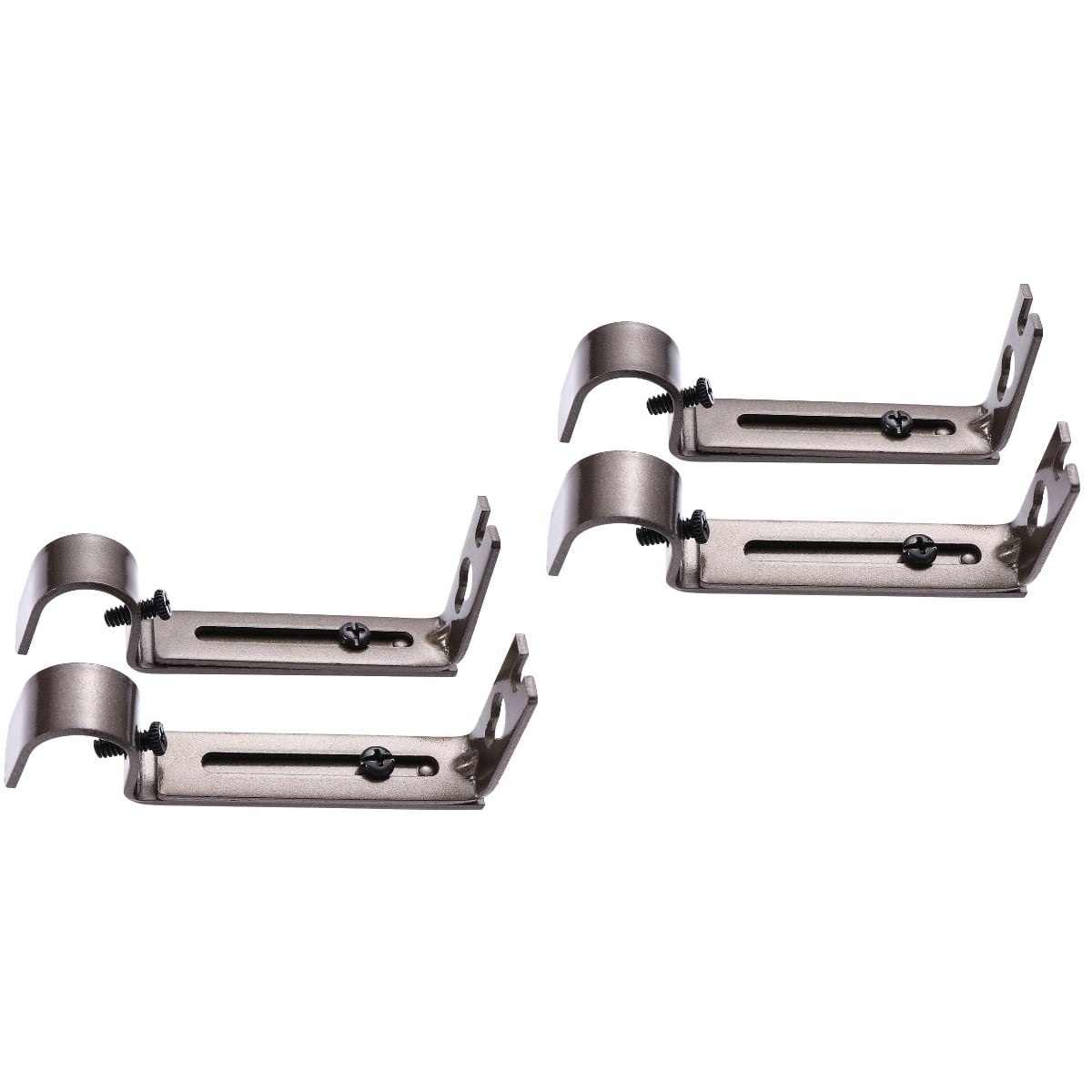 Set of 2 Pinch Pleat Curtains Heavy Duty Clothes Rack Adjustable Design ...