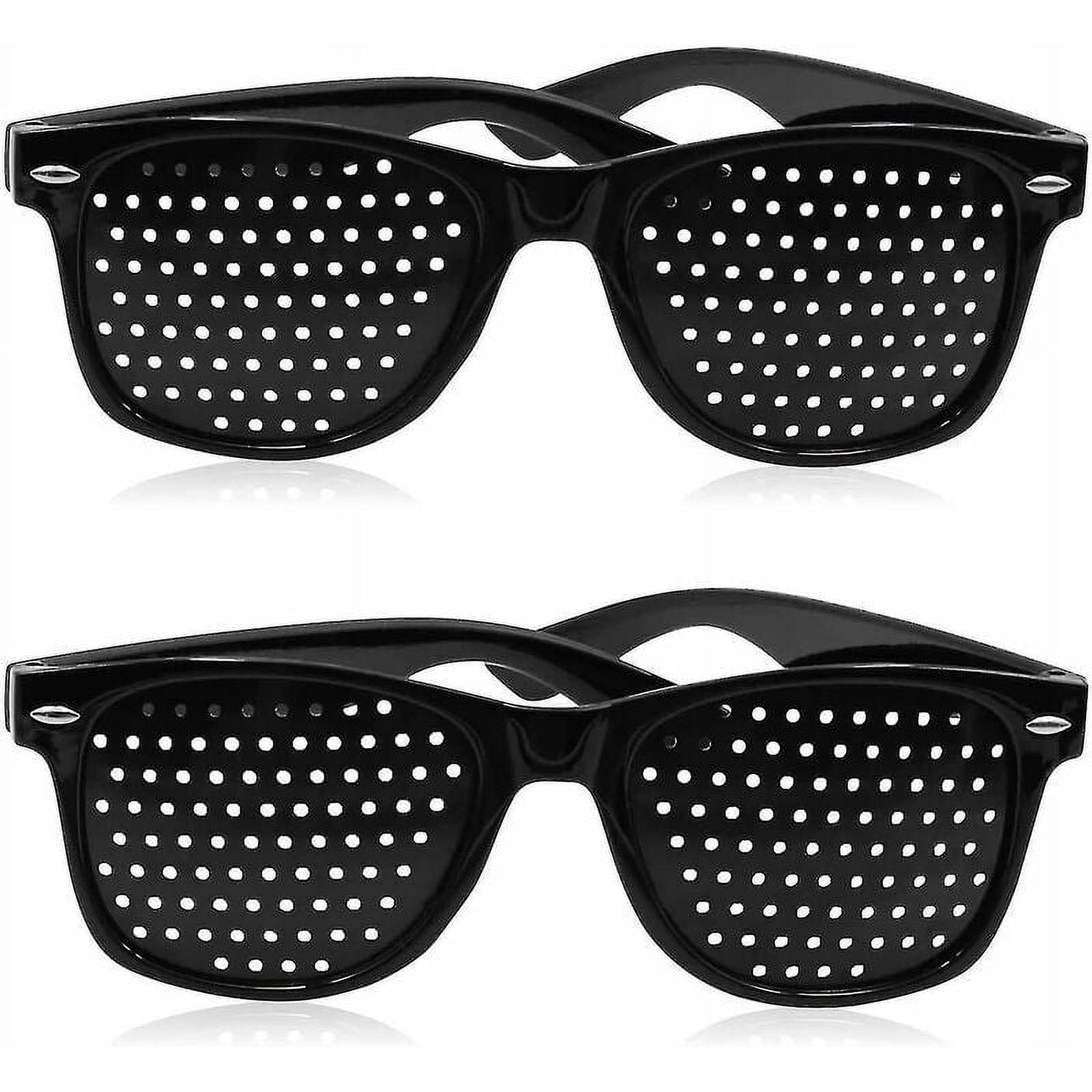 HFMK Pinhole Glasses, Set of 2 Black Eyeglasses for Eyesight ...