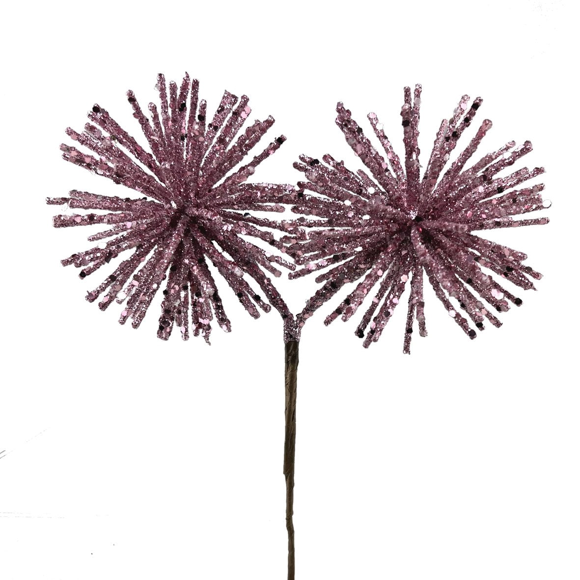 Set of 2 Pink Glitter Star Burst Pick Decoration - Walmart.com
