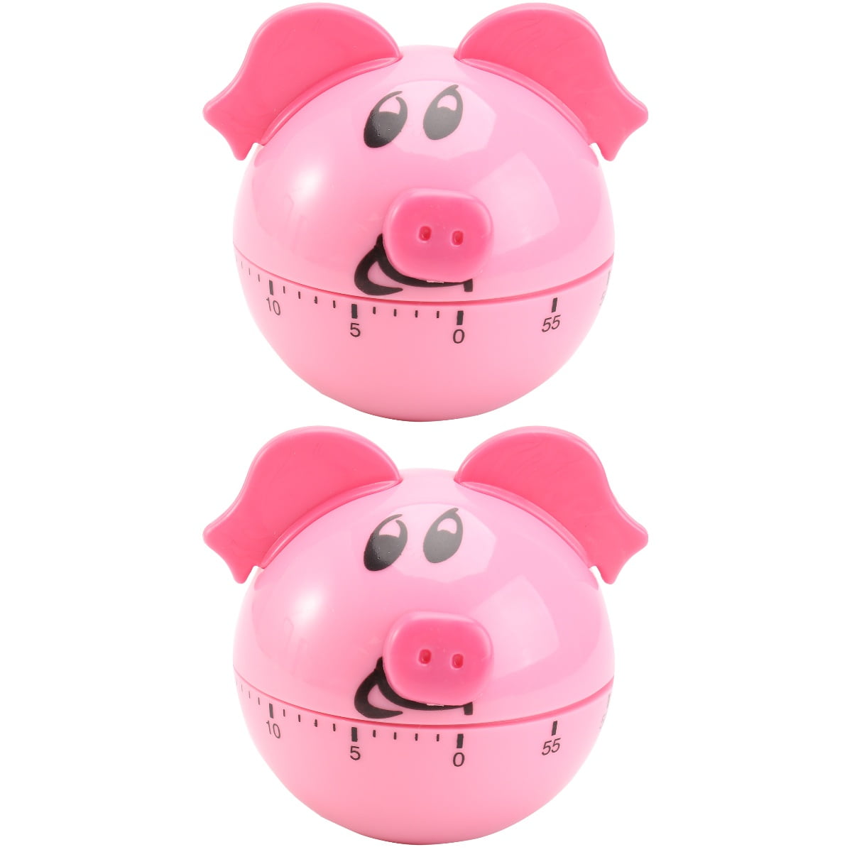 Set of 2 Pink Pig Timer Alarm Clock for Kids Clocks Child Student ...