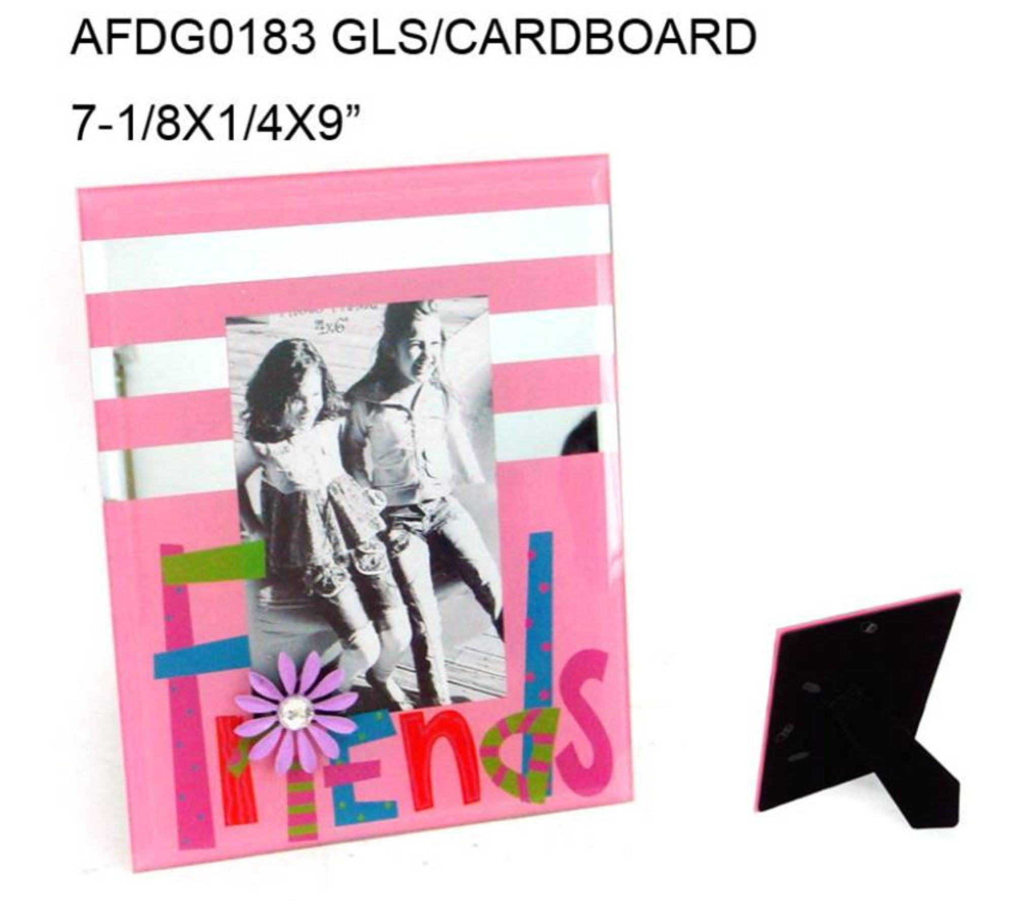 Set of 2 Pink and White Contemporary Friends Picture Frames 9 ...