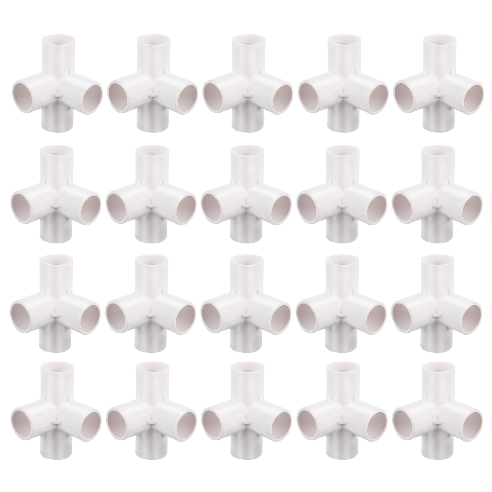 Set of 2 Pipe Joint Connector Four Way Four-Way Water Faucet PVC ...