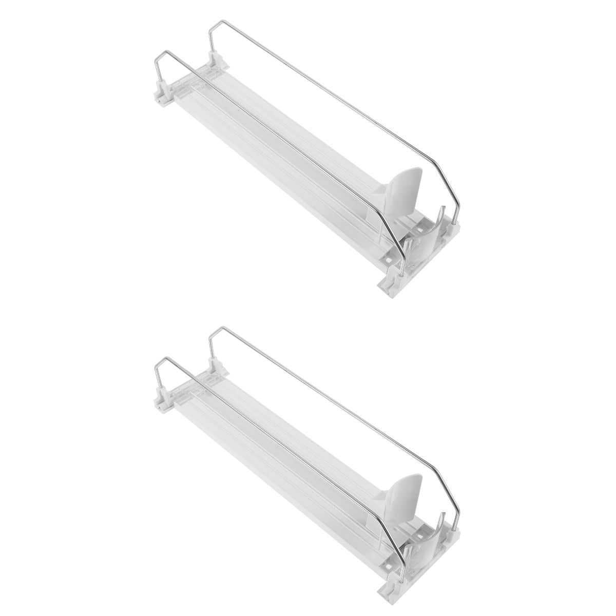 Set of 2 Plastic Drink Replenishment Pusher Drinks Dispensers White ...