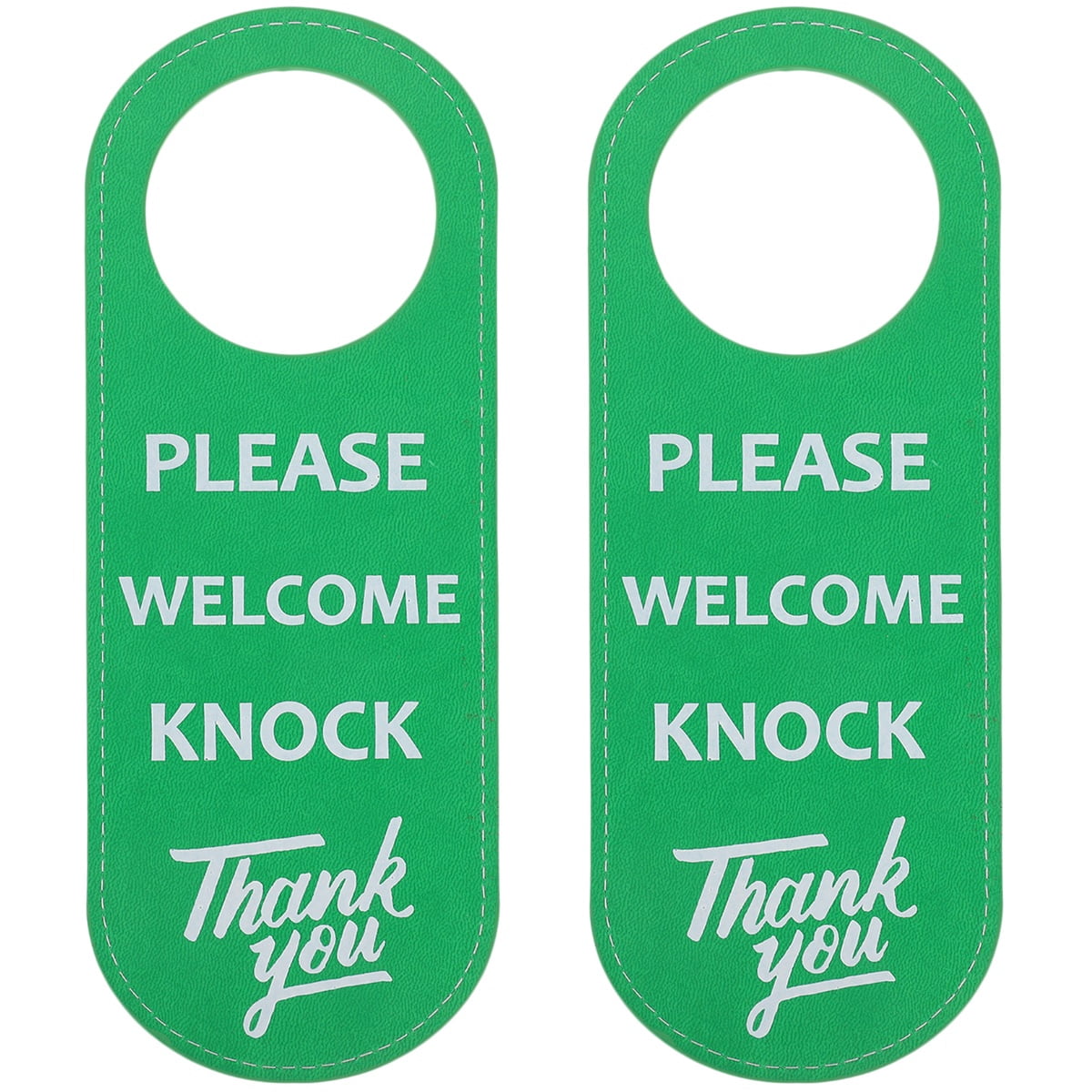Set of 2 Please Welcome Knock Door Hanger Sign Be Right Back Open Signs ...