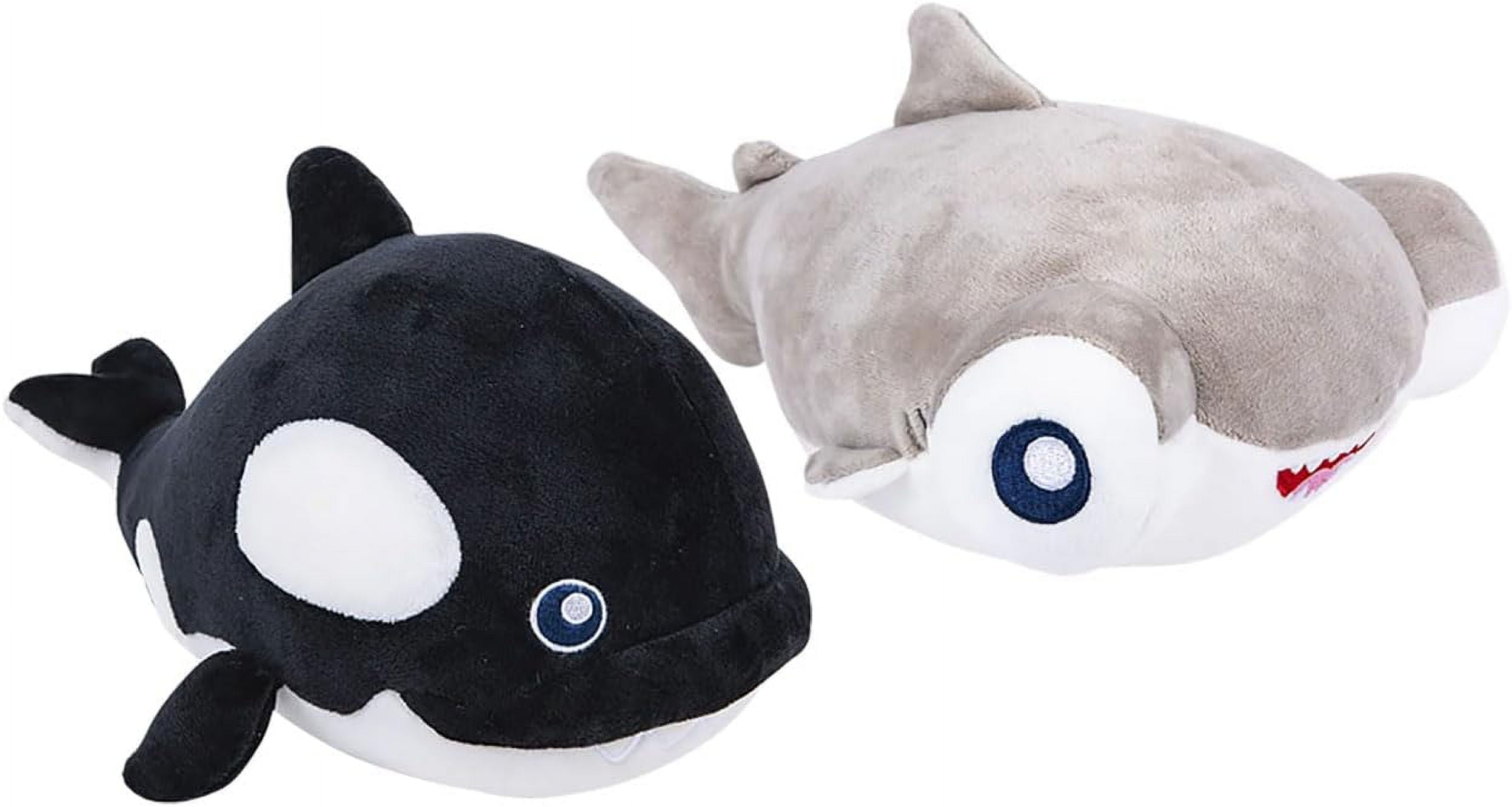 Set of 2 Plush Sealife - Orca and Hammerhead Shark with Googly Eyes ...