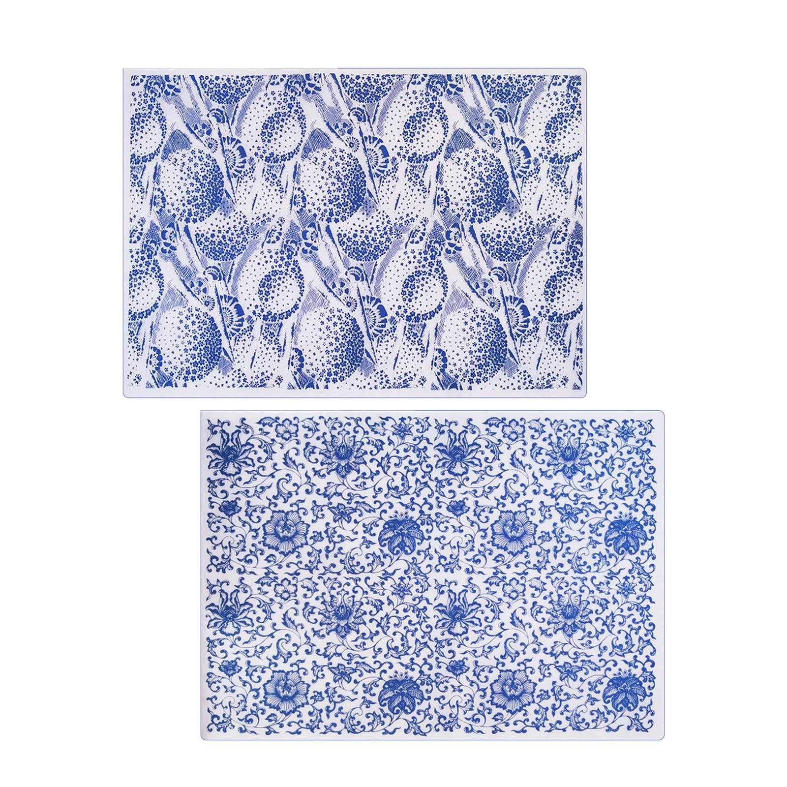 Set of 2 Pottery Ceramics Decal Colored Flower Paper Transfer Paper for ...
