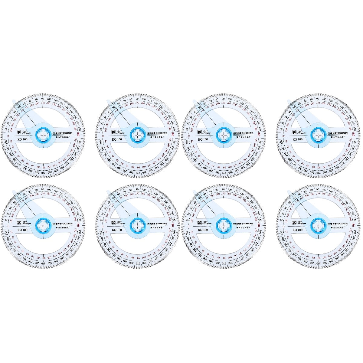 Set of 2 Protractor Geometry Tool Foldable Ruler Circle Maker Map ...