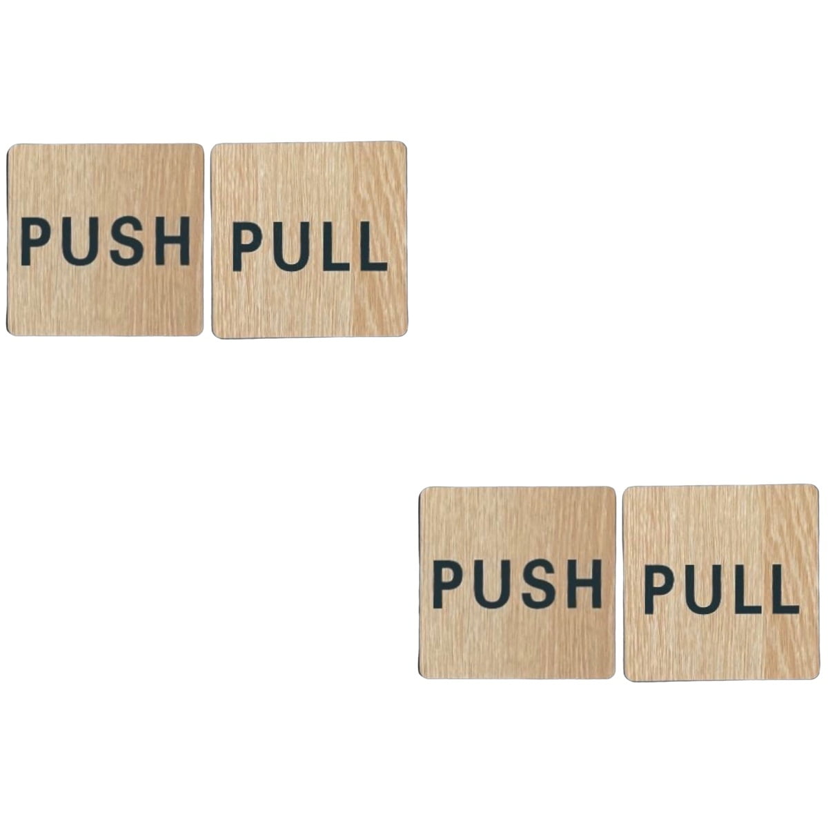 Set of 2 Push Pull Signs for Glass Doors Push-pull Signage and Shop ...