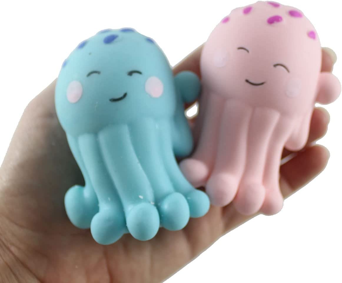 Set of 2 RANDOM COLOR Jellyfish Soft Cream Doh Filled Stress Ball ...