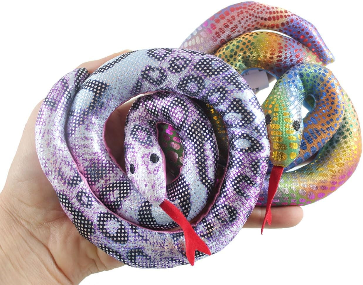 Set of 2 RANDOM COLOR - Snake Coiled Sand Filled Animal Toy - Heavy ...