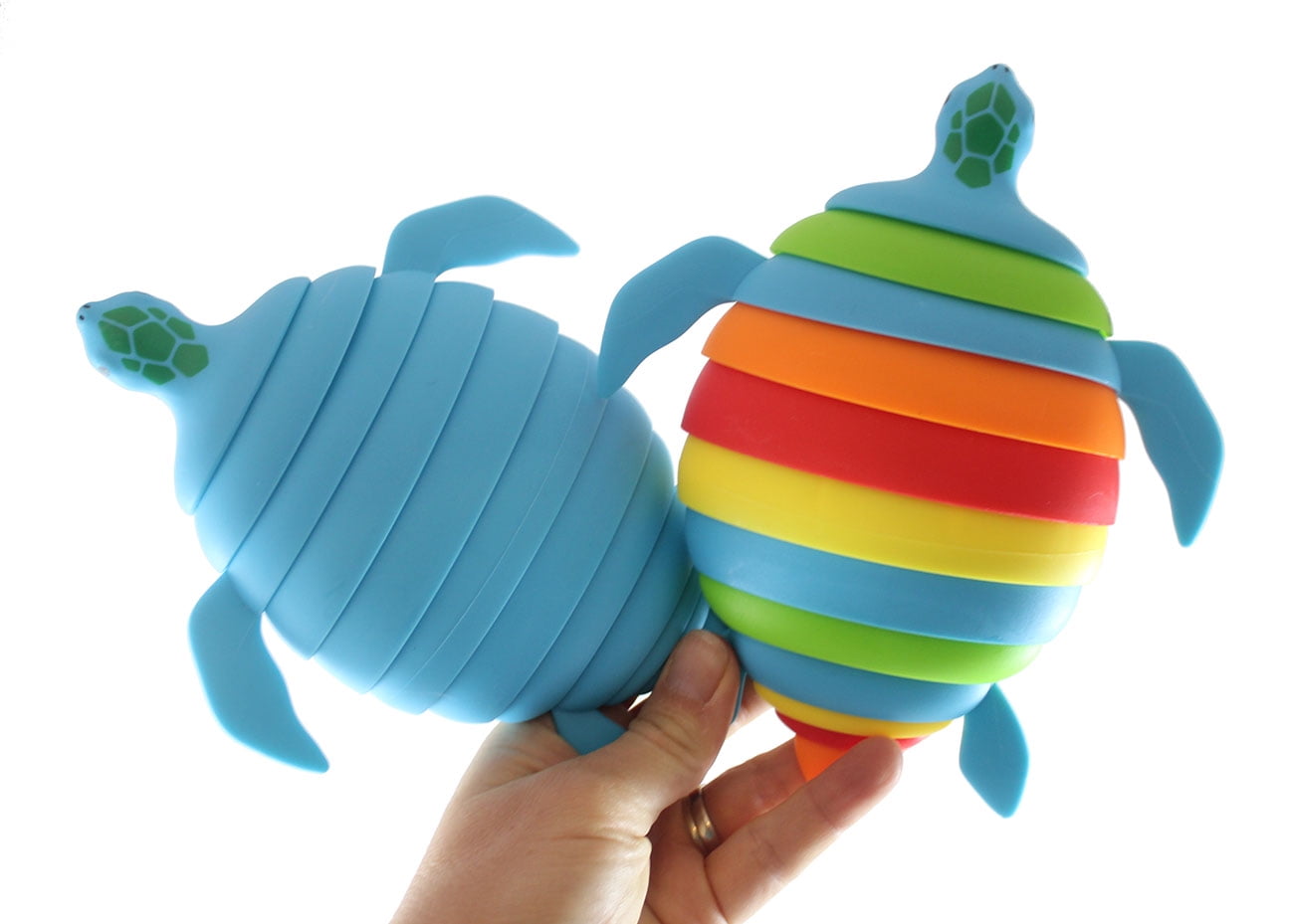 Set of 2 RANDOM Sea Turtle Large Wiggle Articulated Jointed Moving Toy ...