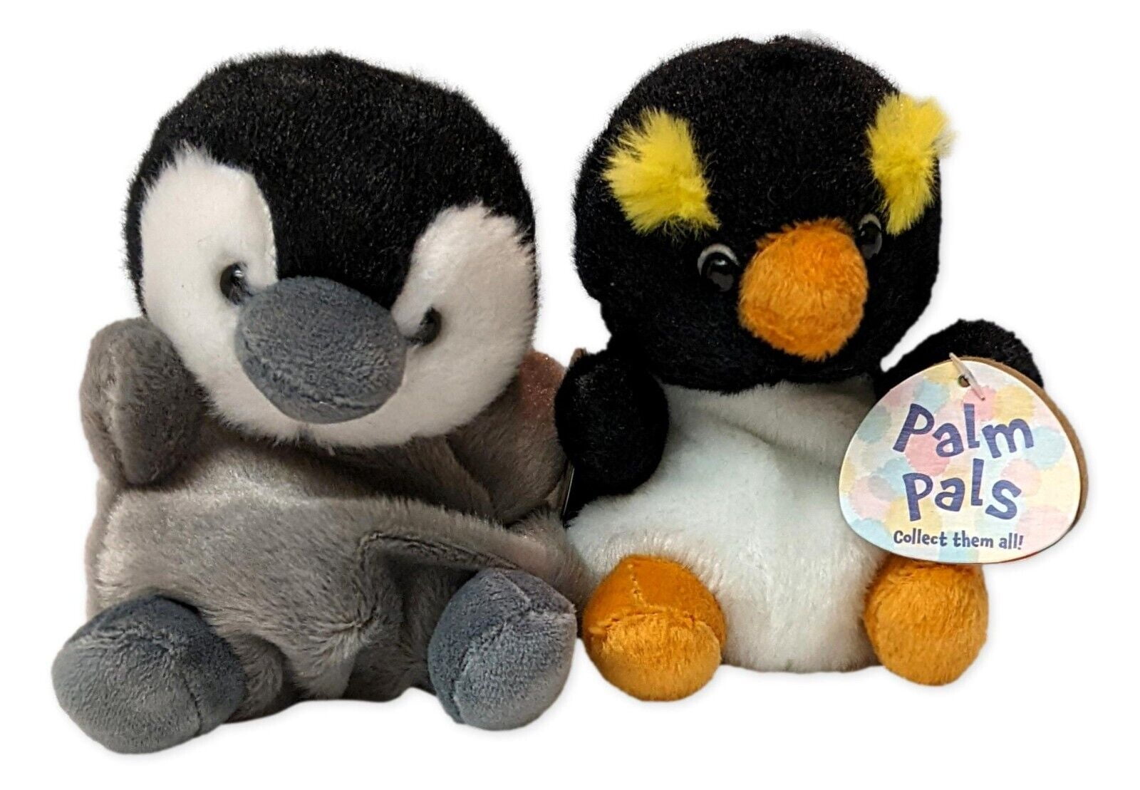 Set of 2 ROCKHOPPER & EMPEROR PENGUIN Palm Pals 5" Stuffed Animal Plush ...