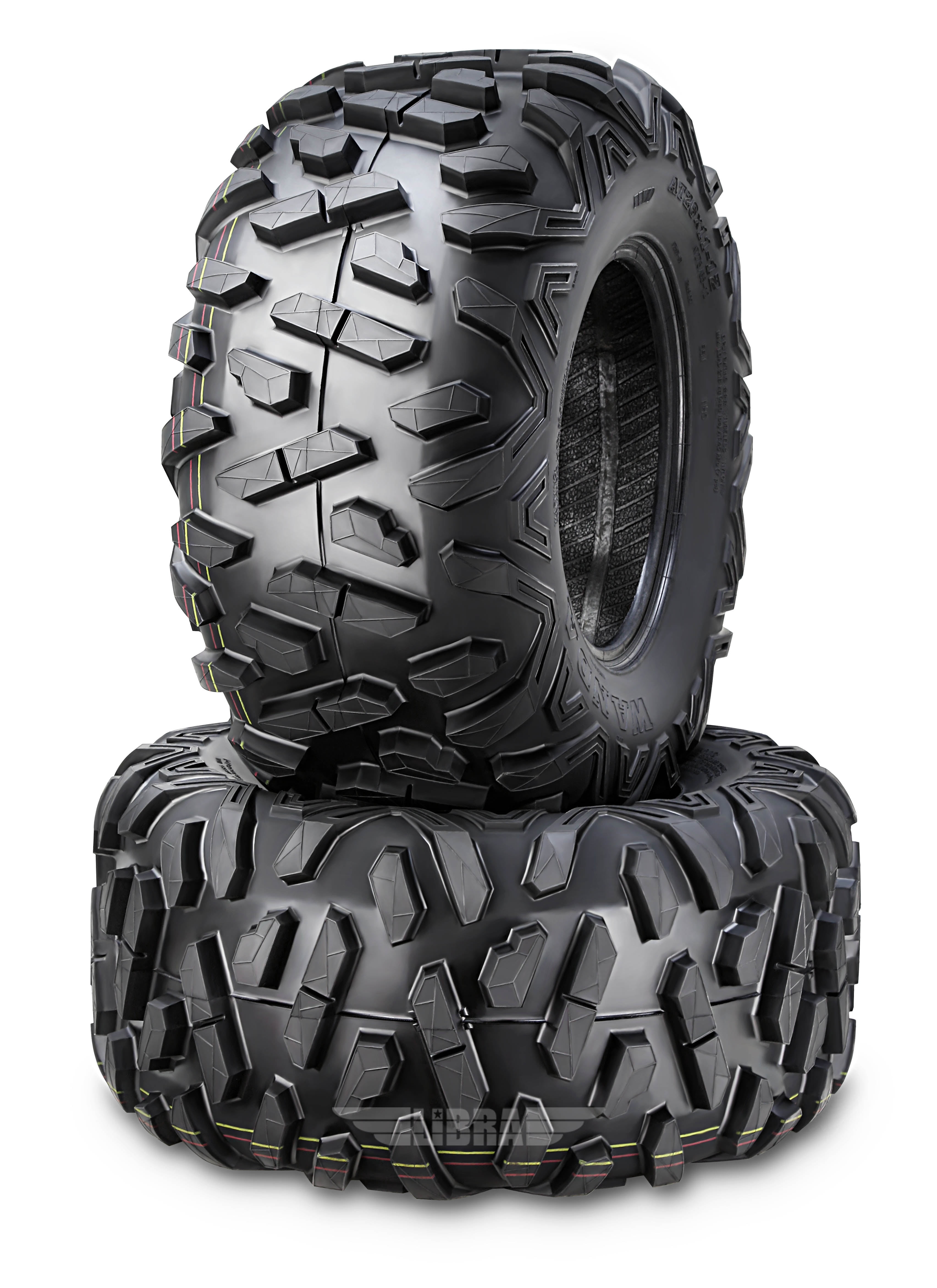 WANDA 25x10R12 ATV/UTV Radial Tires Set, 6PR P3501, Heavy Duty ...