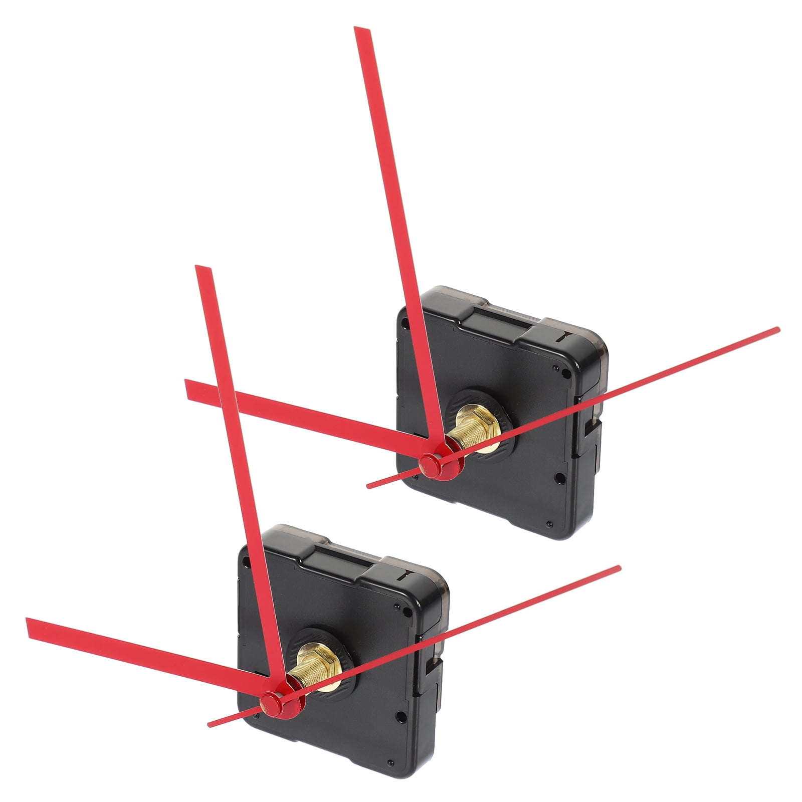 Set of 2 Radio Clock Movement Clock Kit Work 5.5X5.5cm Red - Walmart.com