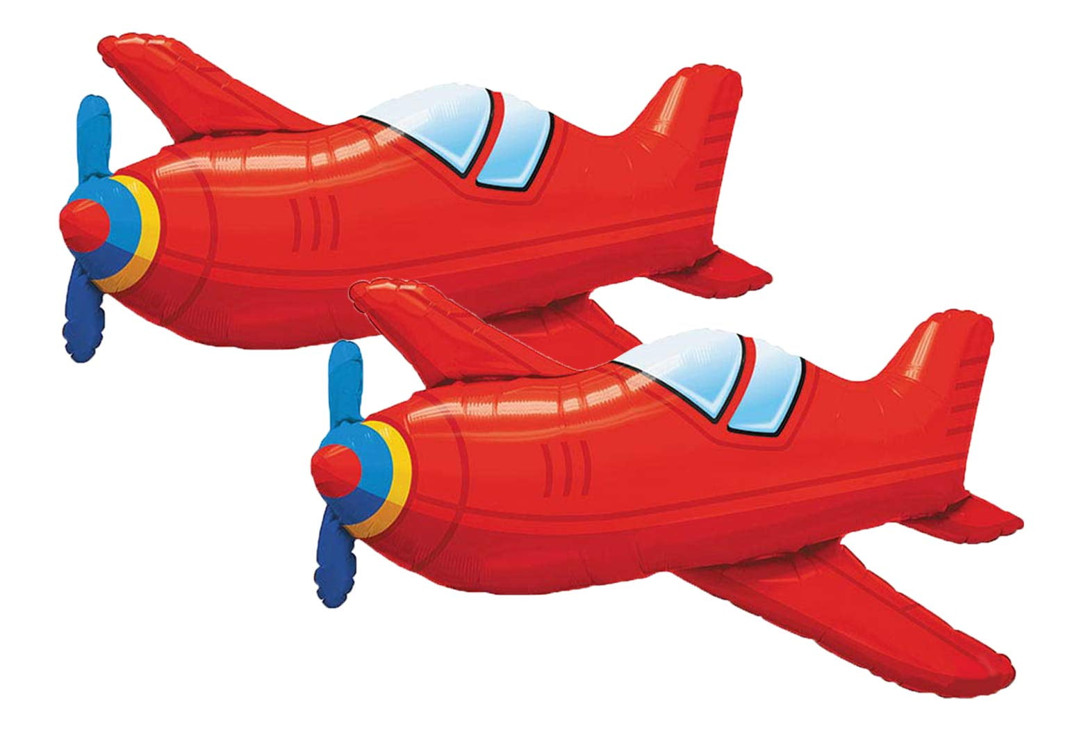 Set of 2 Red SE33 Airplane Jumbo 36" Foil Party Balloons - Walmart.com