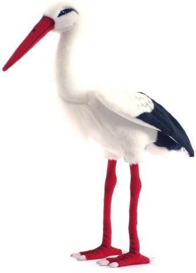 Set of 2 Red and White Handcrafted Plush Stork Bird Stuffed Animals 17. ...
