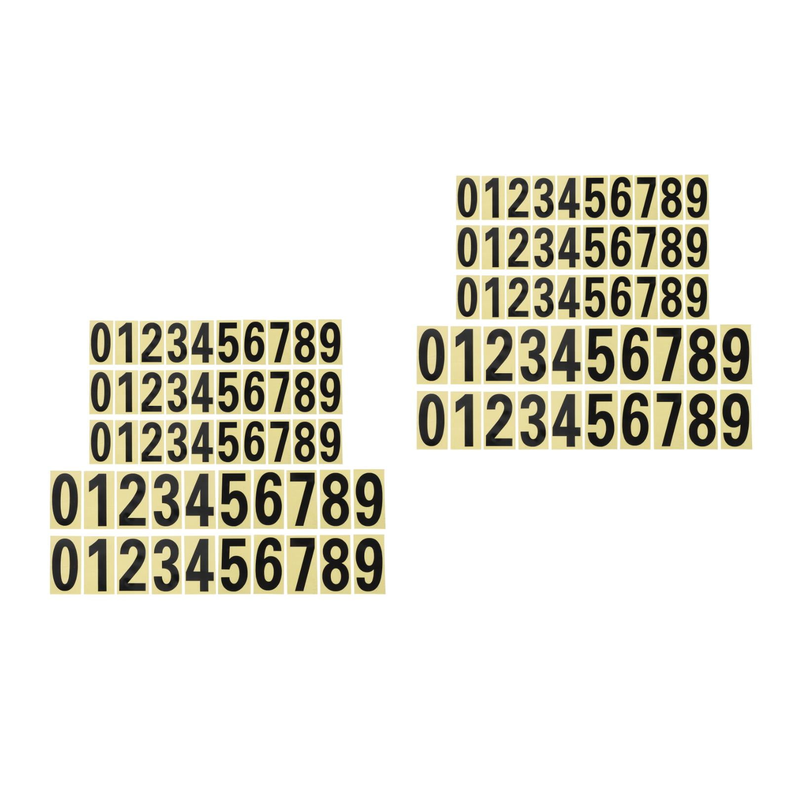 Set of 2 Reflective Mailbox Numbers Sticker Waterproof Stickers by ...