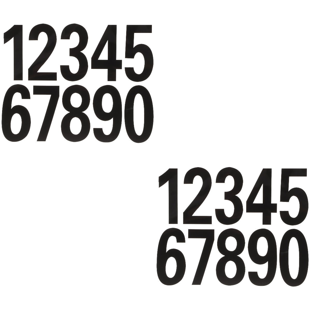 Set of 2 Reflective Number Stickers Self-adhesive Mailbox Numbers Decal ...