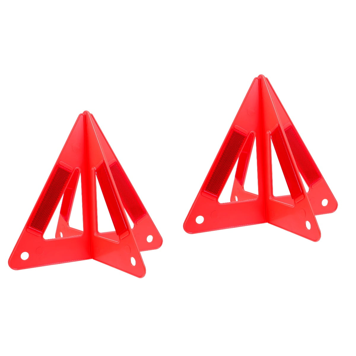 Set of 2 Reflective Roadside Triangles Reflector Barrier Tape Red ...