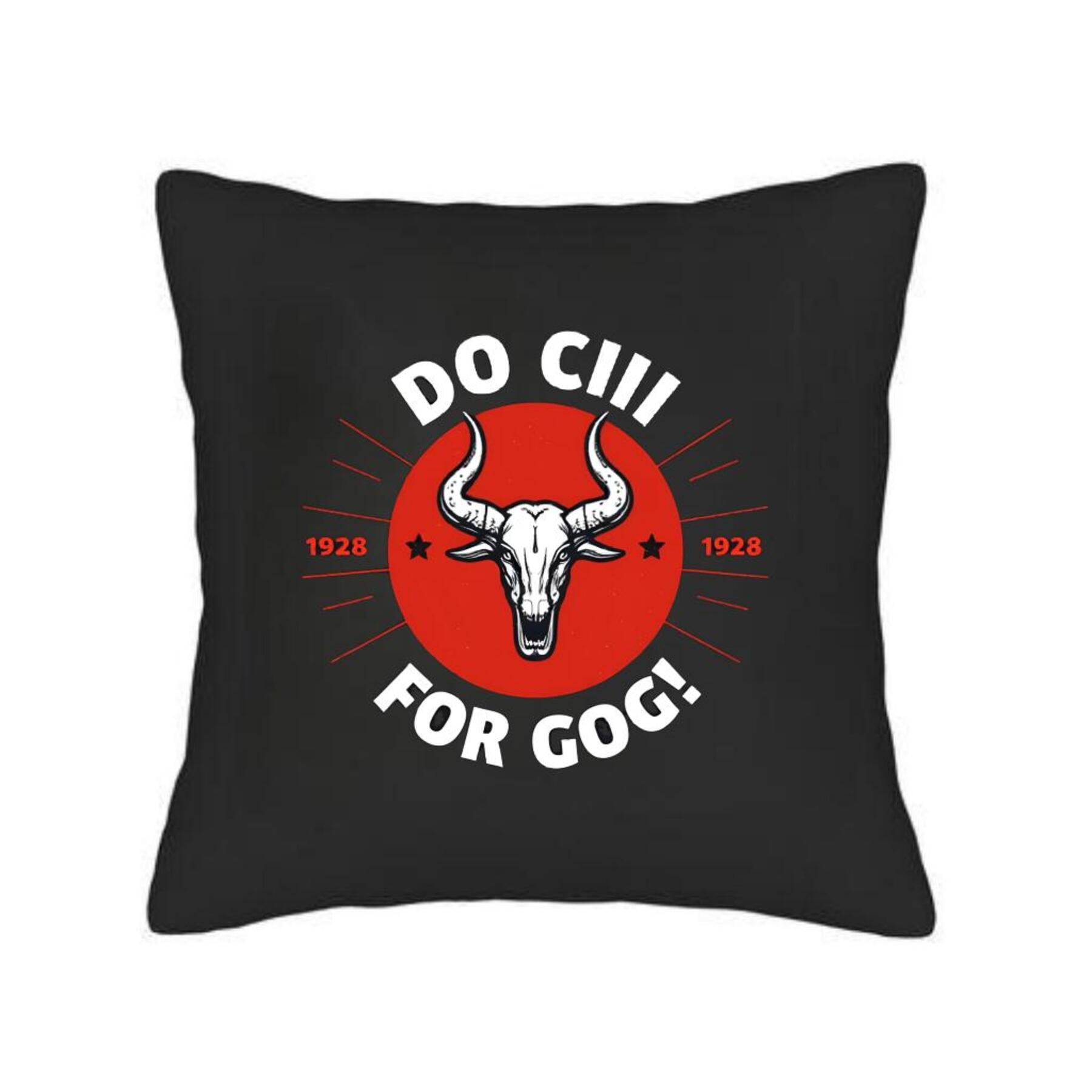 Set of 2 Retro Head Throw Pillow Covers 18x18 - Black & Red Circular ...