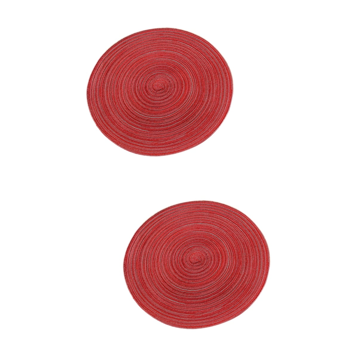 TABLZONE Red Round Woven Placemat Heat Resistant Cup Coaster for Dining ...