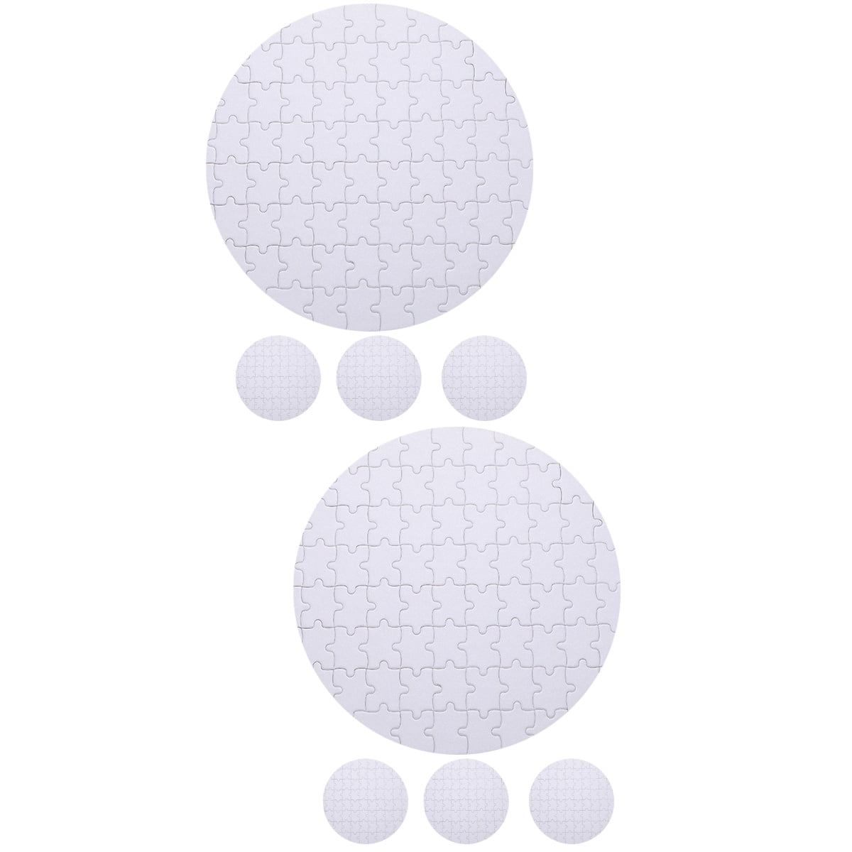 Set of 2 Round Sublimation Puzzle Blanks Jigsaw Customizable Child ...